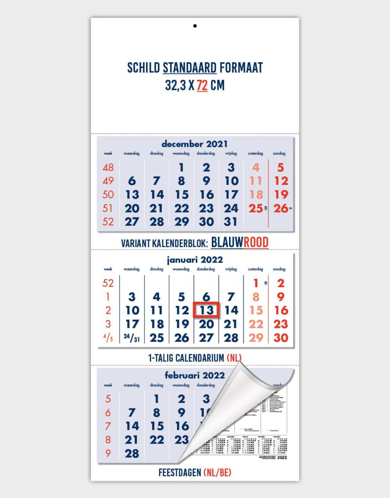 3-maandskalenders > k164 3 maandskalender - Soeltan Printing Rotterdam